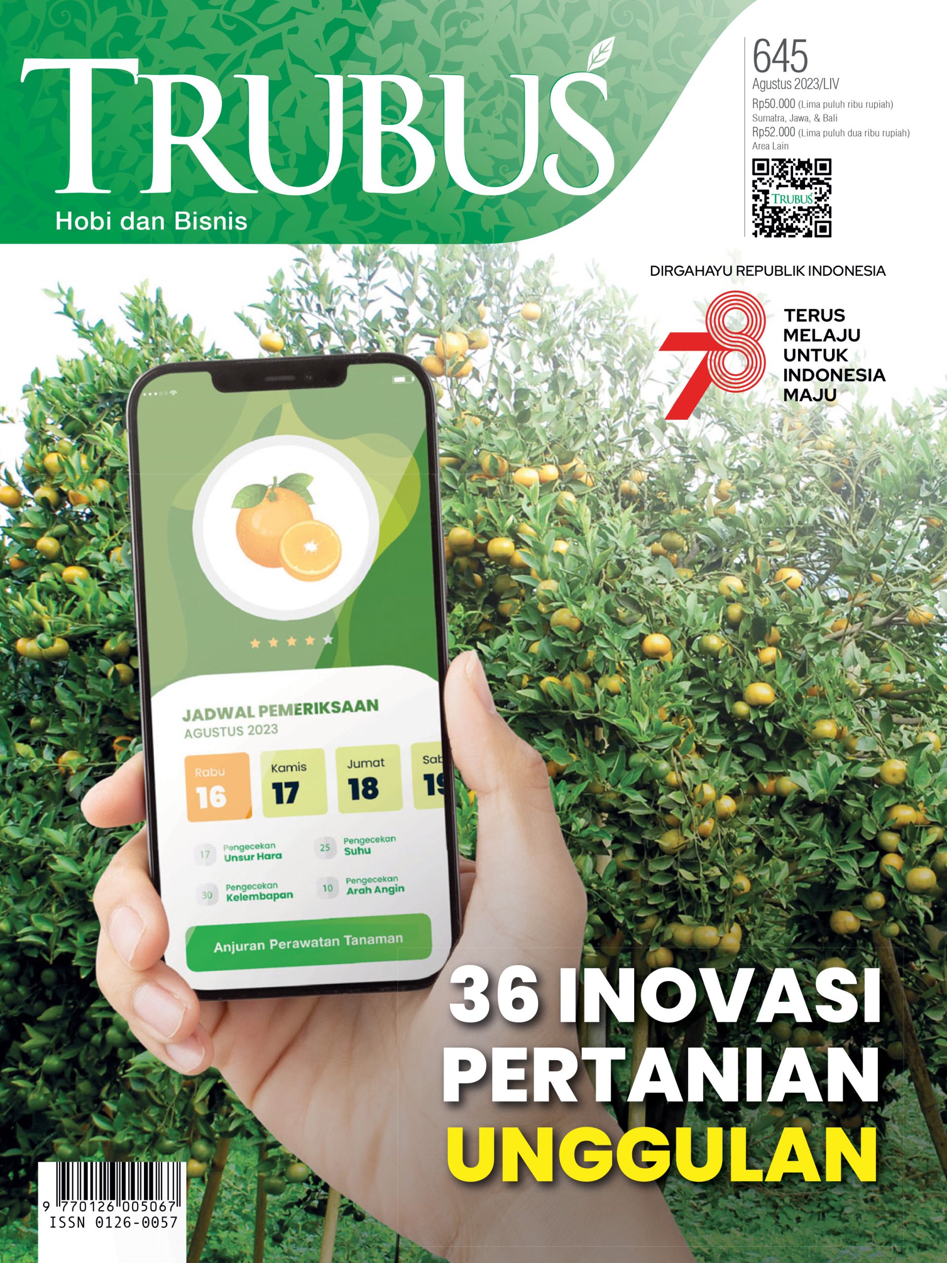 MAJALAH TRUBUS EDISI 645 AGUSTUS 2023 (36 INOVASI PERTANIAN UNGGUL ...